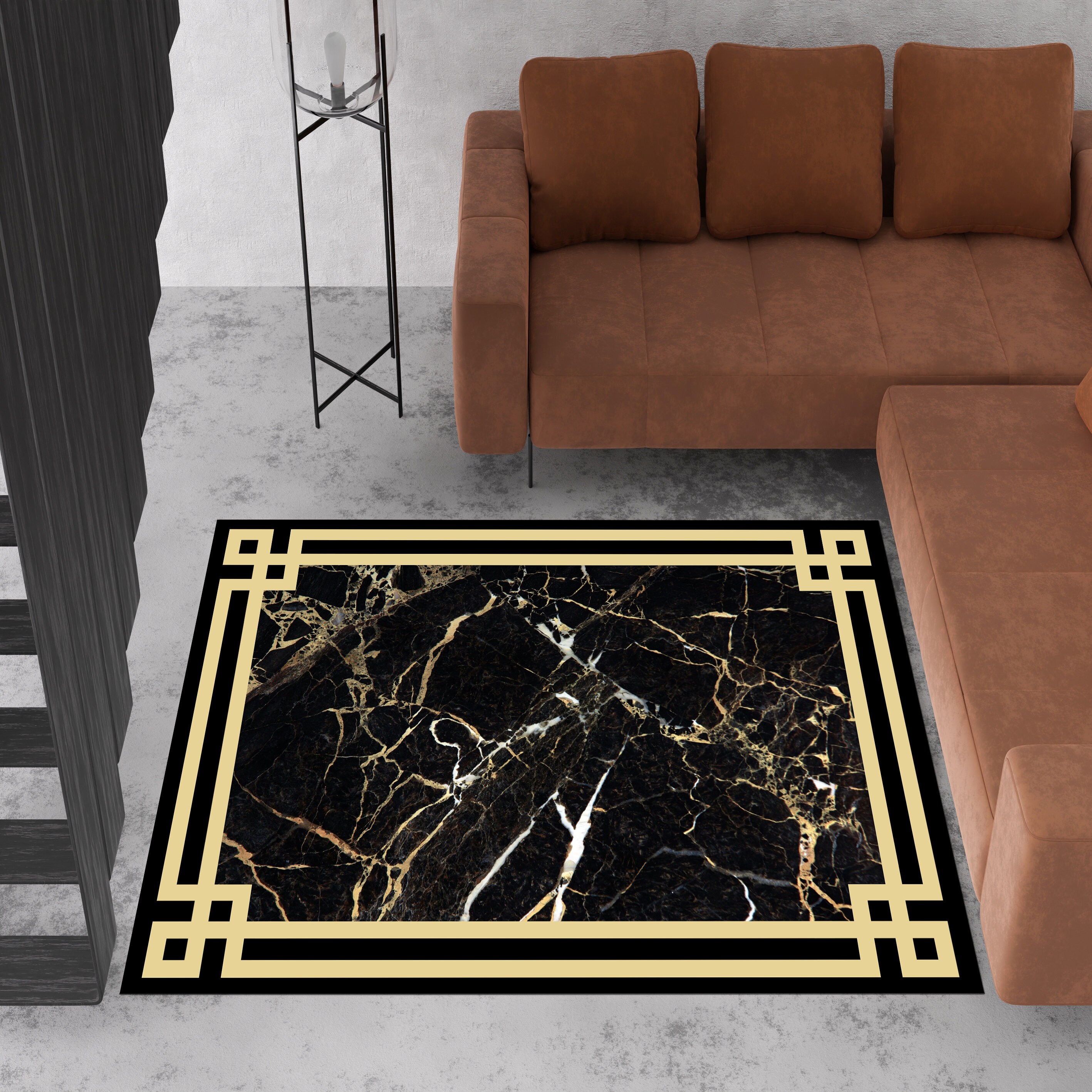 Black Gold Marble Rug,design Rug,pattern Rug,cool Rug,custom Rug ...