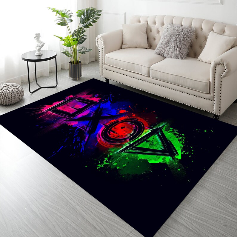 Joystick Pattern Rug,game Console Rug,awesome Rug,game Room Rug,home ...