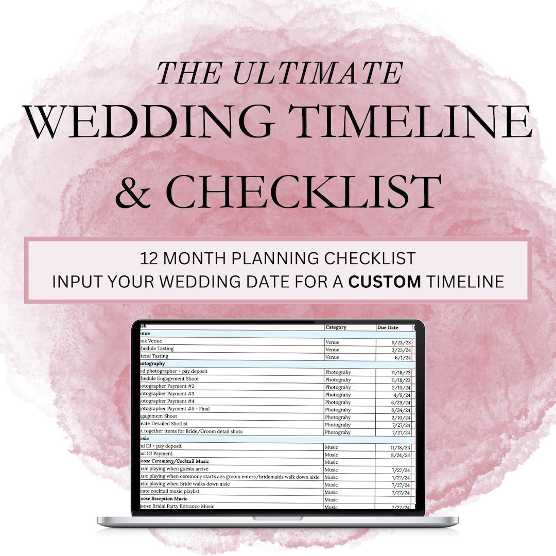 Ultimate Wedding Planning Timeline & Checklist | Wedding Planner ...