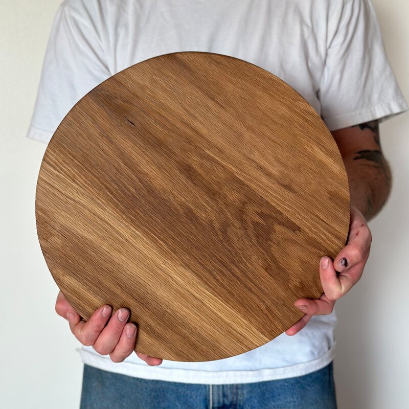 Round Wood Cutting Board - Etsy