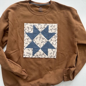 Sawtooth Star Quilt Block Sweatshirt - Etsy
