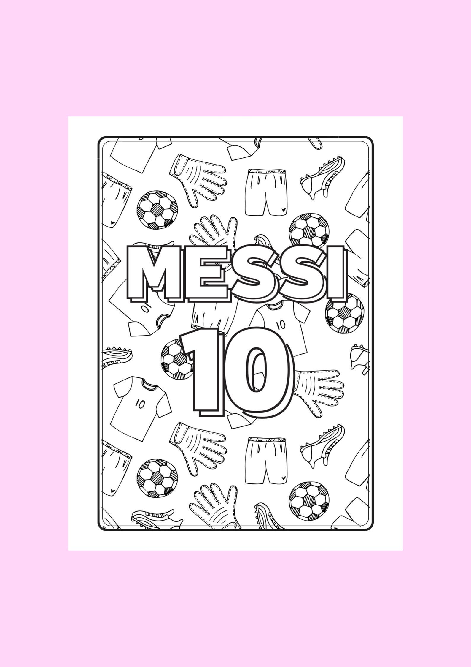 Messi Inter Miami Coloring Pages Digital Files - Etsy