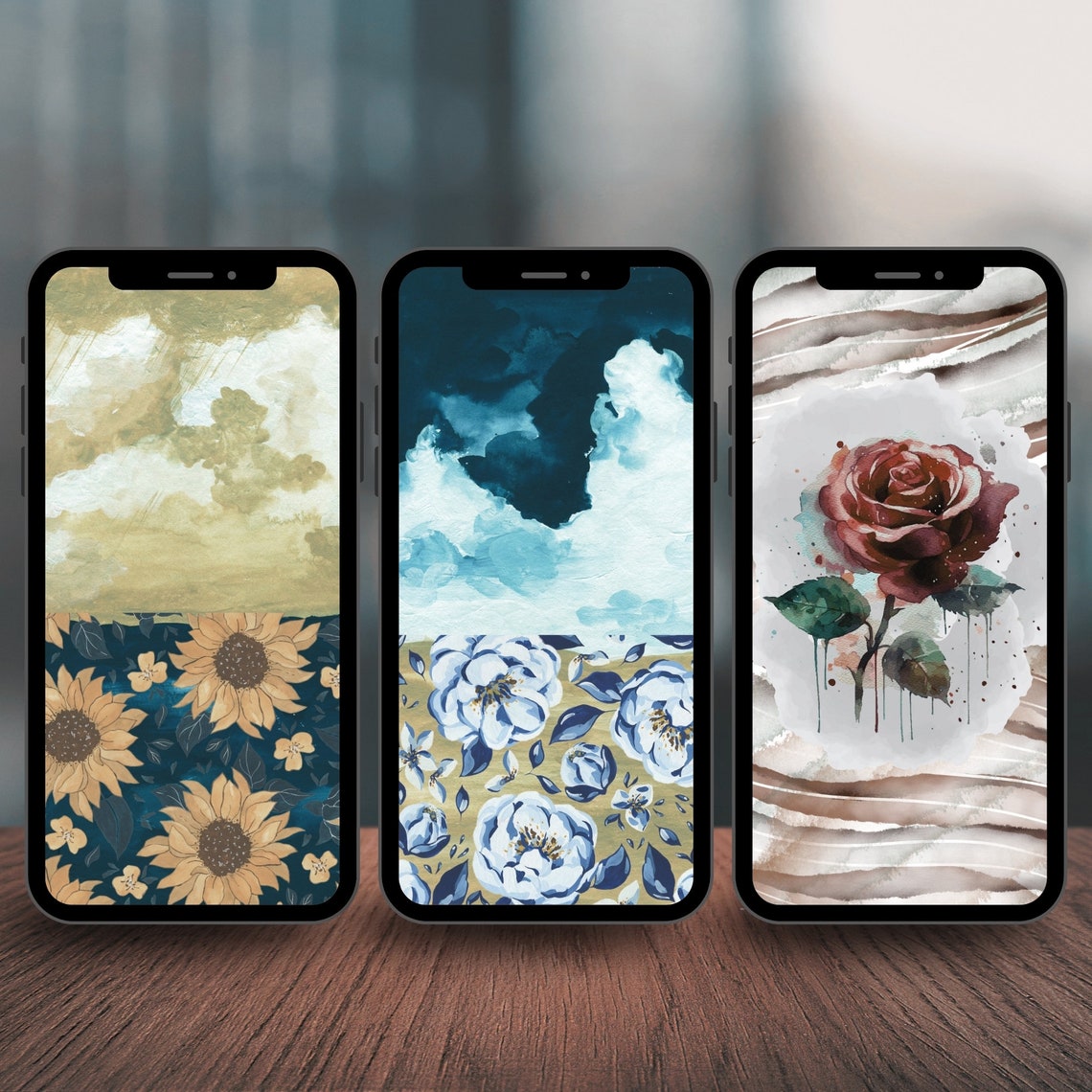 Set of 9 Phone Wallpaper, Aesthetic Wallpaper, Digital Art, Aesthetic ...