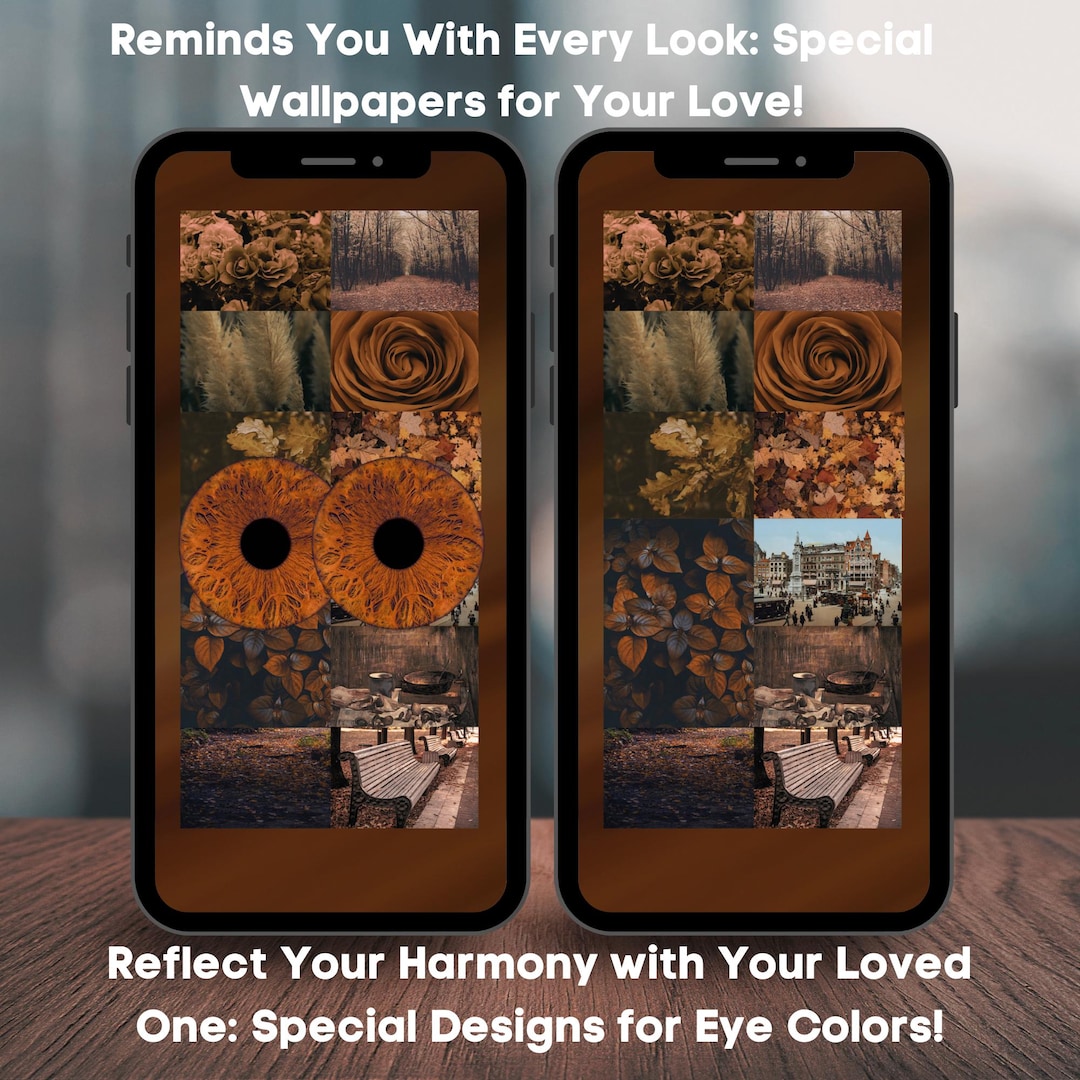Couples Phone Wallpaper - Matching Eye Color Theme -digital Download ...