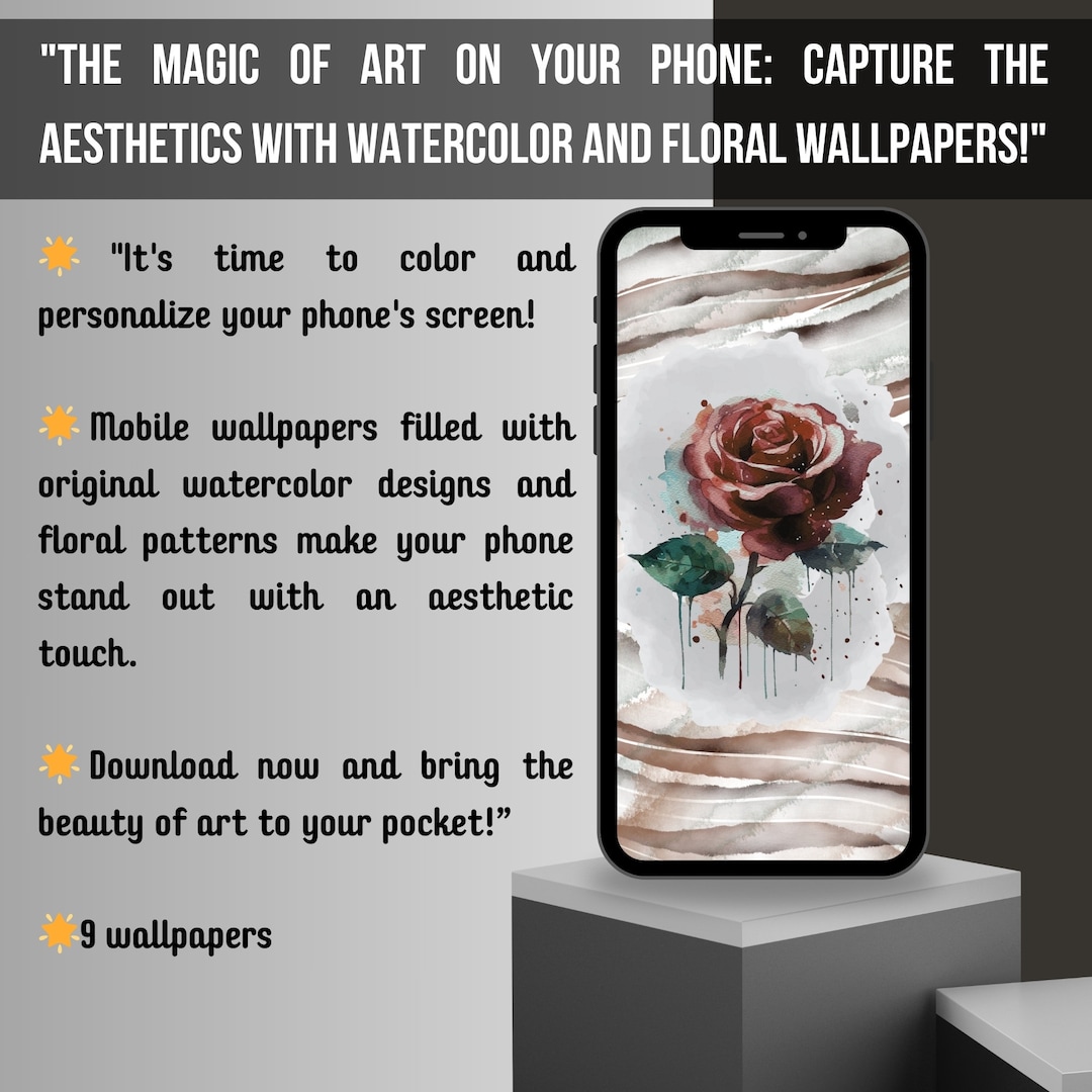 Set of 9 Phone Wallpaper, Aesthetic Wallpaper, Digital Art, Aesthetic ...