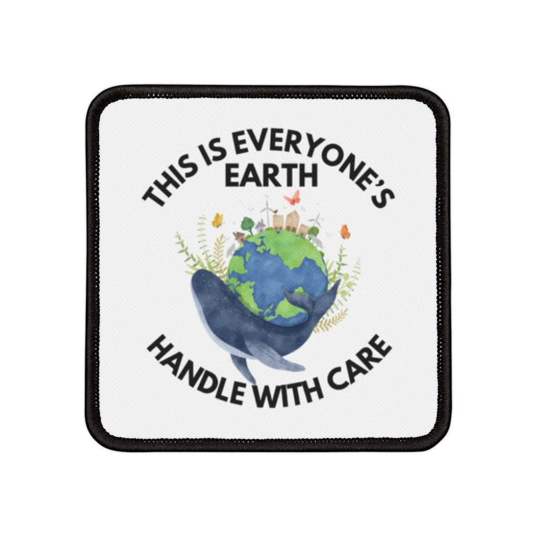 Earth Iron-on Patch, Save the Earth Transfer, Patches for Backpack, DIY ...