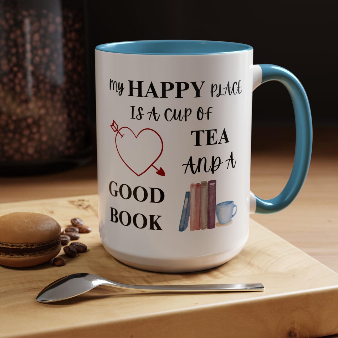 Personalized Tea Mug, Custom Tea Cup, Tea Lover Gift, Book Lover Mug ...