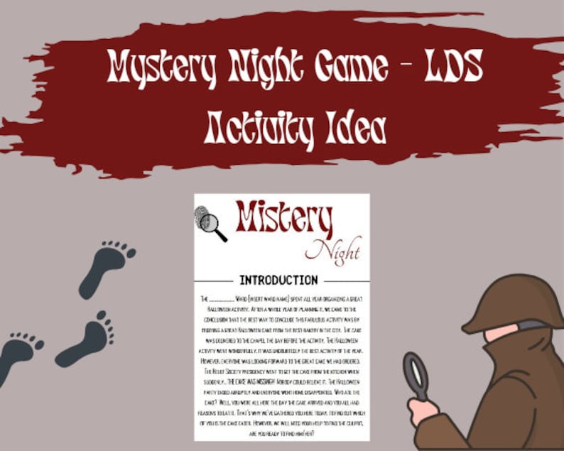 Mystery Night Game - LDS Activity Idea - Etsy