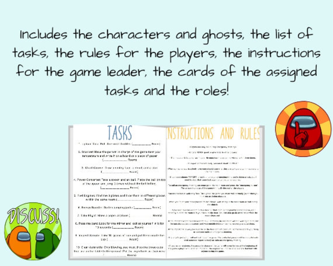 Among Us in Real Life Youth Activity Pack - Etsy