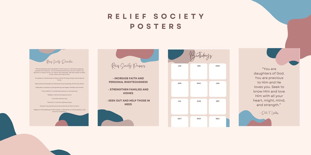 Relief Society Posters - Etsy