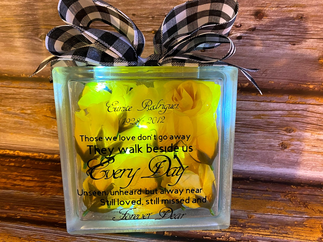 Custom, Personalized, Memorial Glass Blocks - Etsy