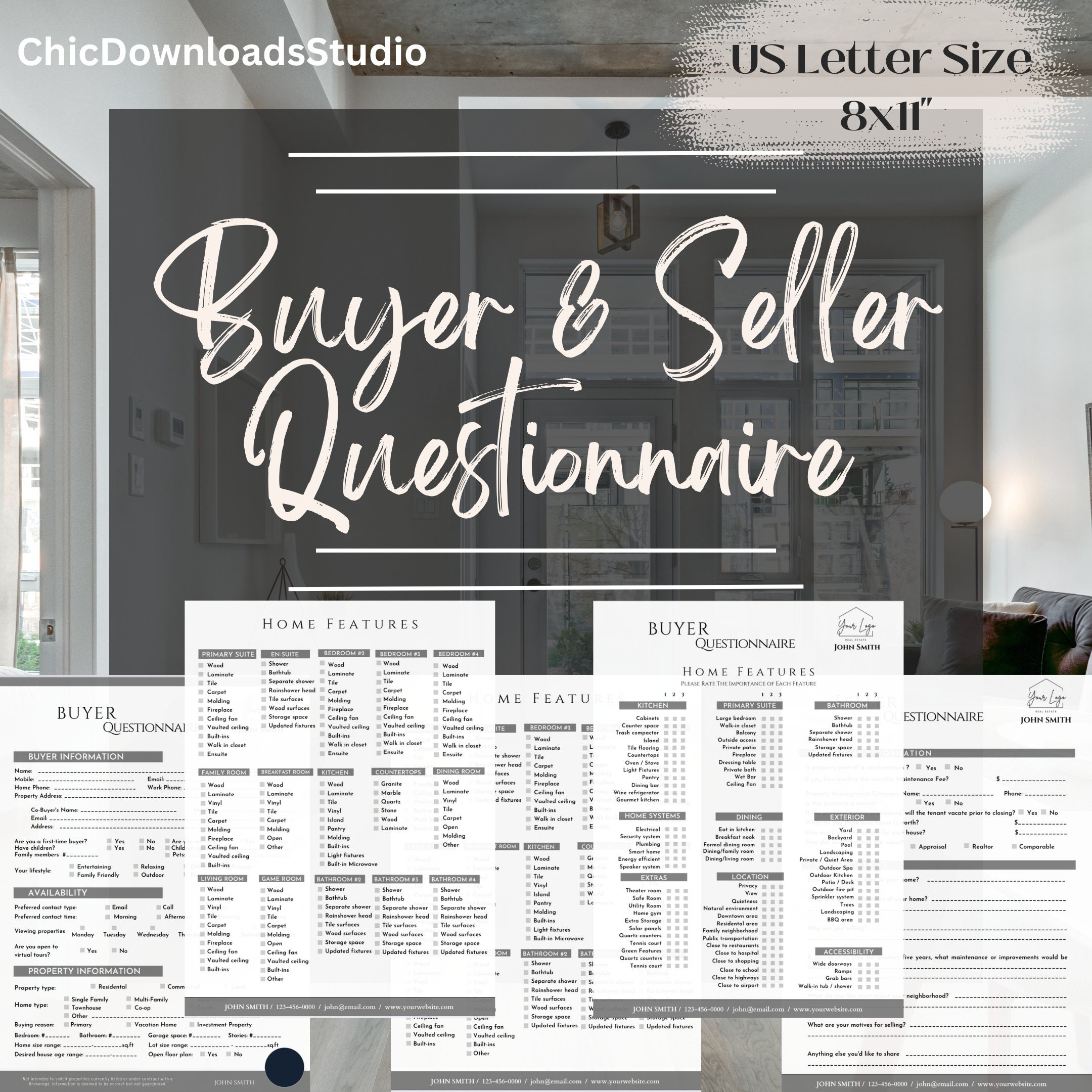 Buyer & Seller Questionnaire Real Estate Templates Listing - Etsy
