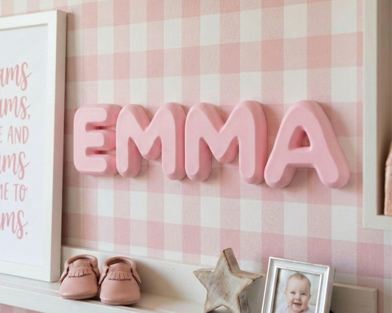Custom Name Sign Nursery Bubble Letters Personalized Baby Name Wall ...