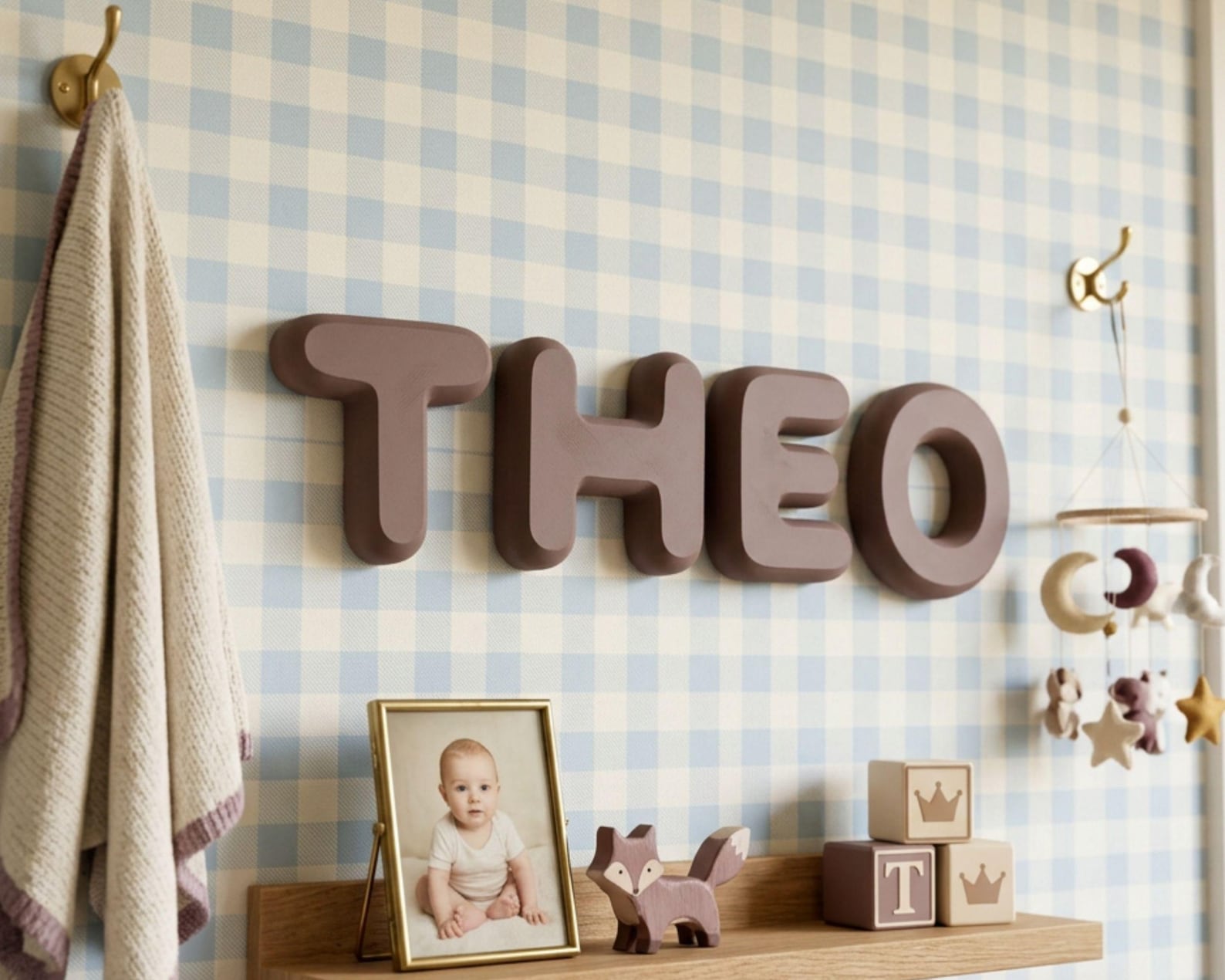 Children Bedroom Name Sign Bubble Letters Personalized Kids Wall Decor ...