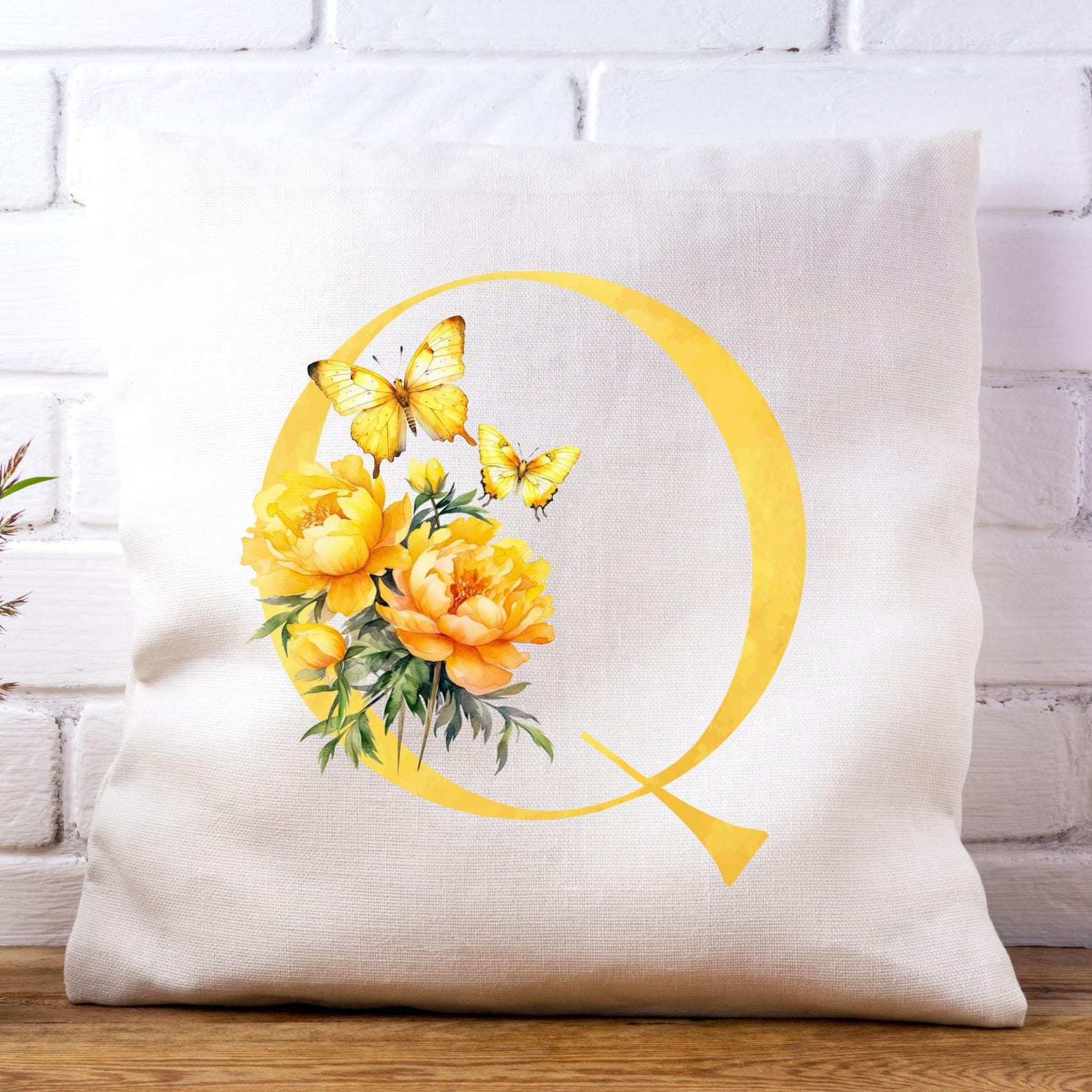 Yellow Floral Alphabet Clipart, Letter Clipart, Floral Letter PNG ...