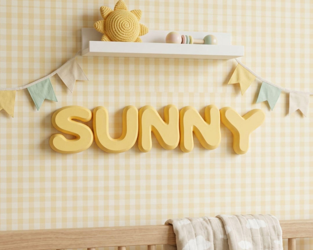 Custom Name Sign Nursery Bubble Letters Personalized Baby Name Wall ...