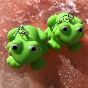 Frog earrings etsy store