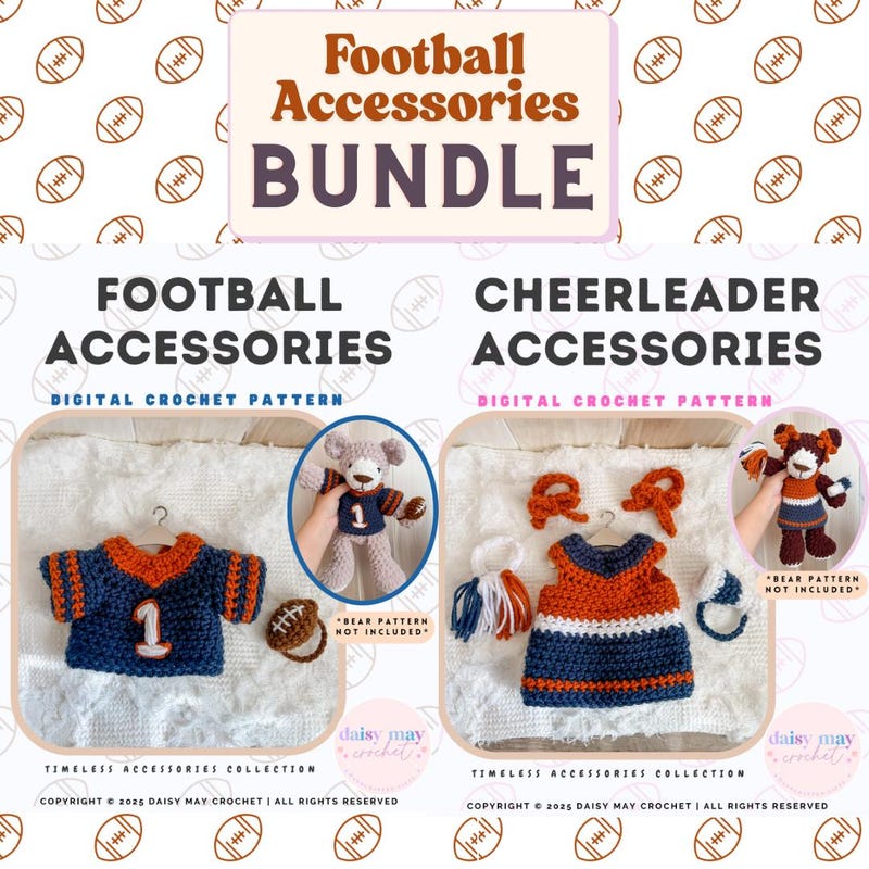 Crochet Football - Etsy