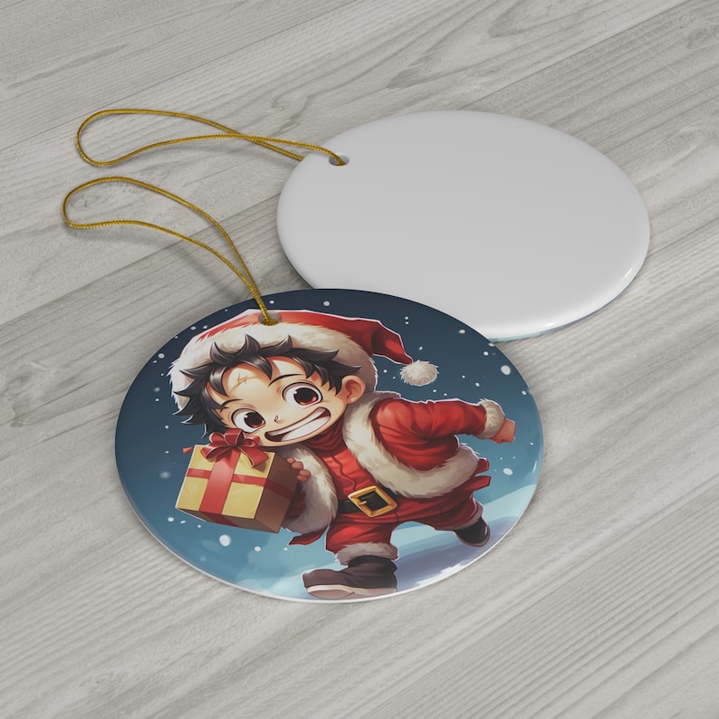 Pirate King Santa Ornament Luffy Dressed as Santa Clause - Etsy