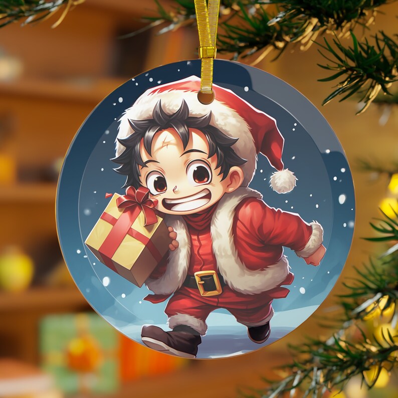 Pirate King Santa Ornament Luffy Dressed as Santa Clause - Etsy