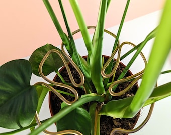 Monstera Shaped Plant Support Gold Coloured - Etsy
