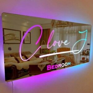 Personalised Name Mirror - Light up Mirror - Etsy