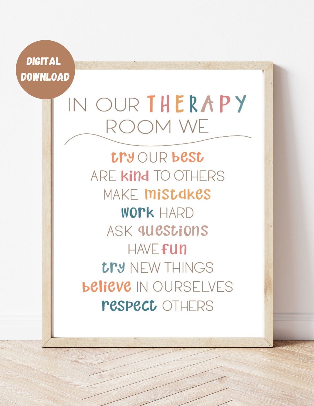 Therapy Room Rules, Therapy Room Decor, OT/PT/SLP Therapy Decor - Etsy