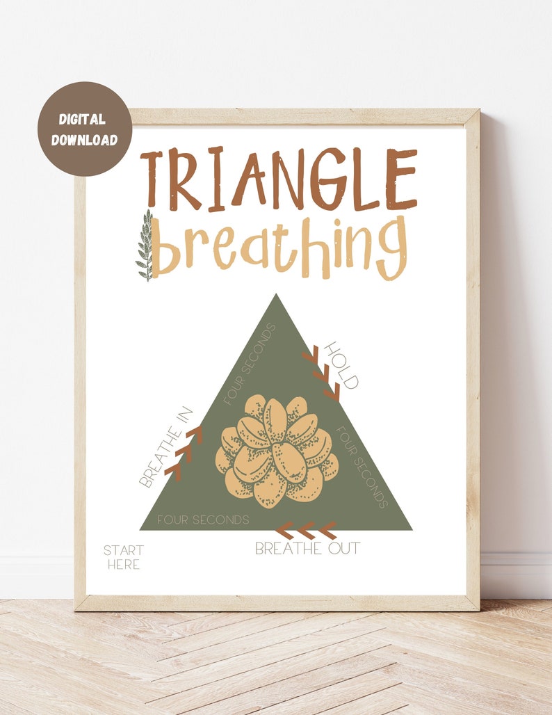 Triangle Breathing Poster Breathing Poster - Etsy