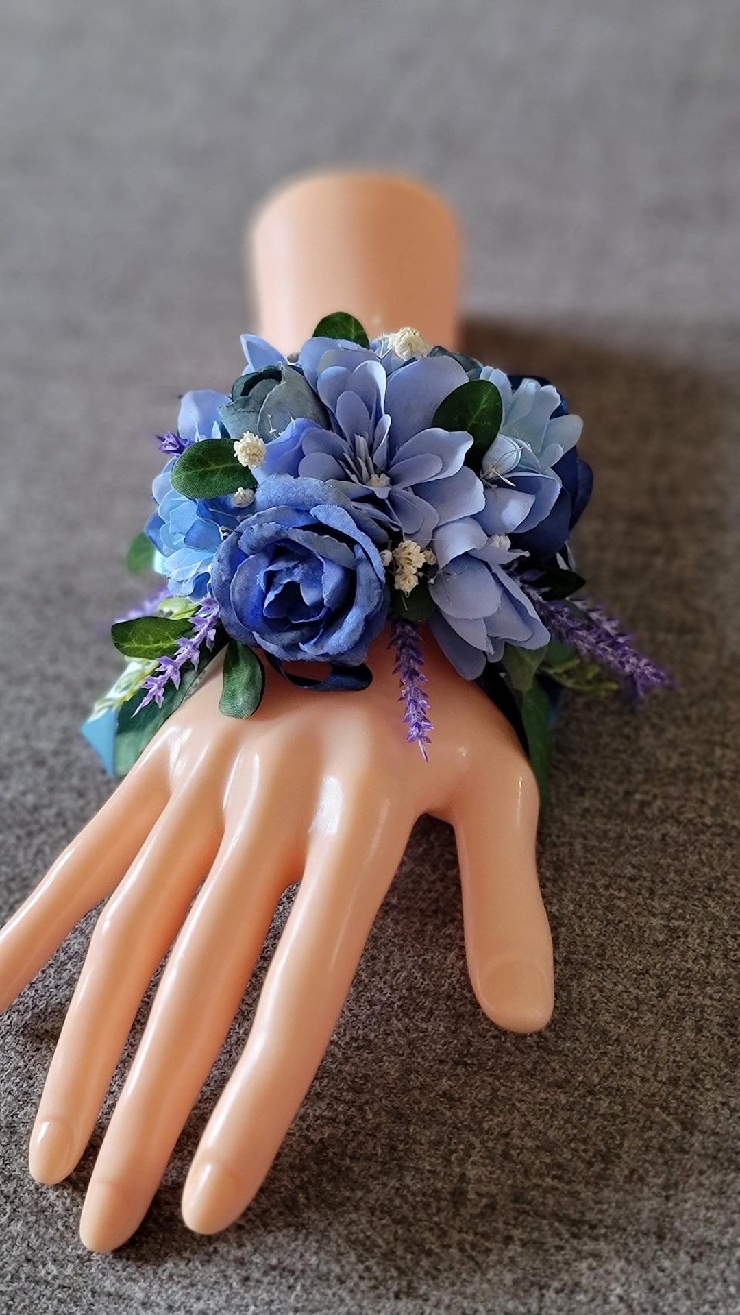 Something Blue Wrist Corsage,wedding Corsage,prom Corsage,artificial ...