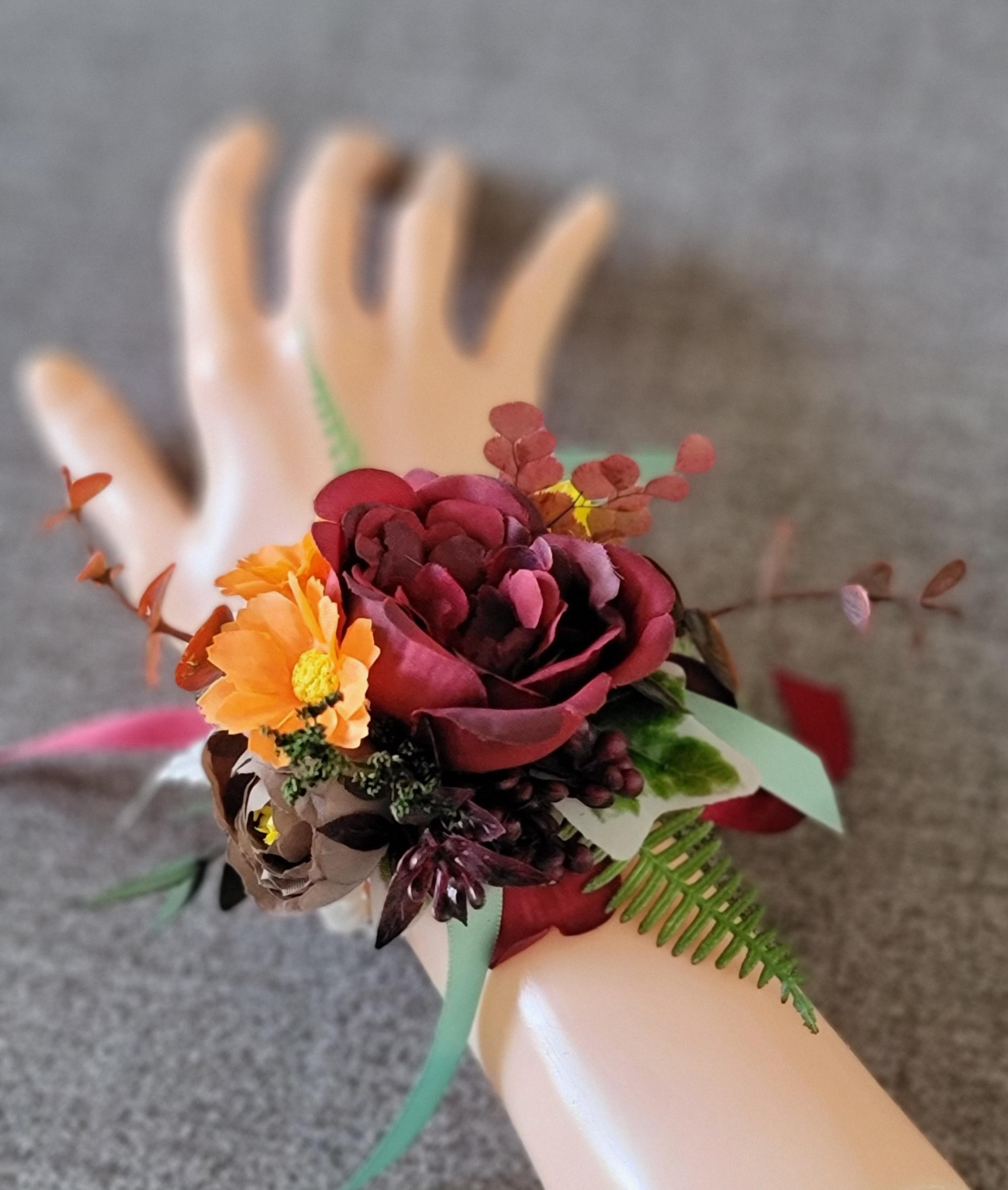 Autumn Colours Wrist Corsage,corsage for Wrist,prom Wrist Corsage,fall ...