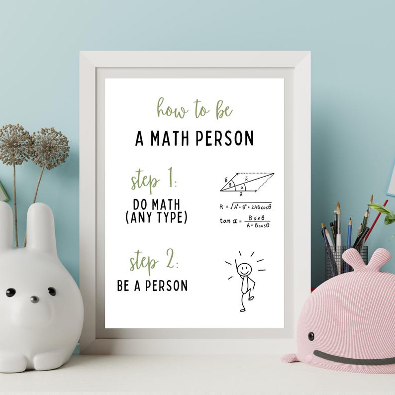 Math Poster, Math Classroom Decor, Math Teacher, Math Door Sign, Math ...