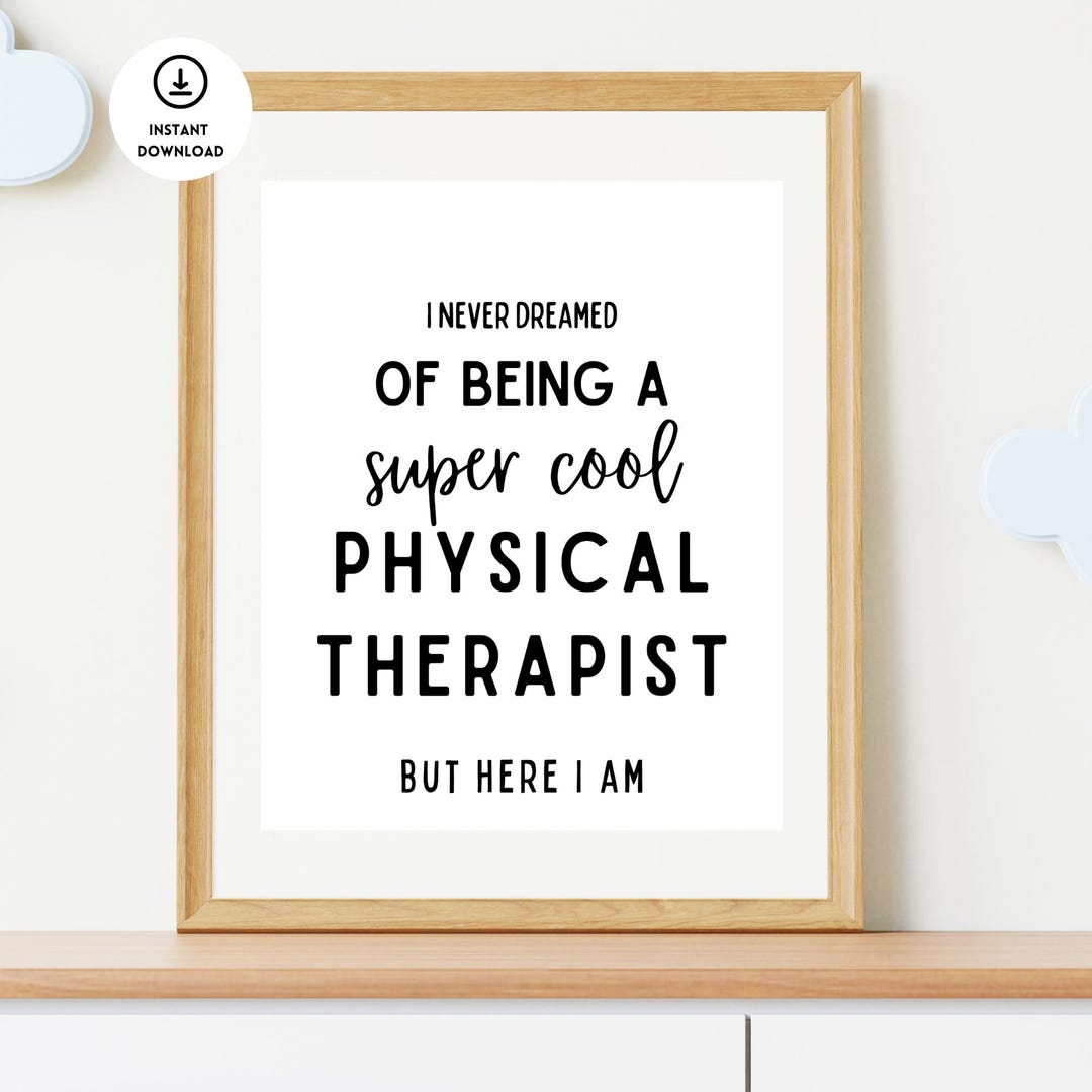 Funny Physical Therapy Poster, Physical Therapist, Physical Therapist ...