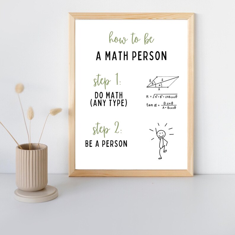 Math Poster, Math Classroom Decor, Math Teacher, Math Door Sign, Math ...