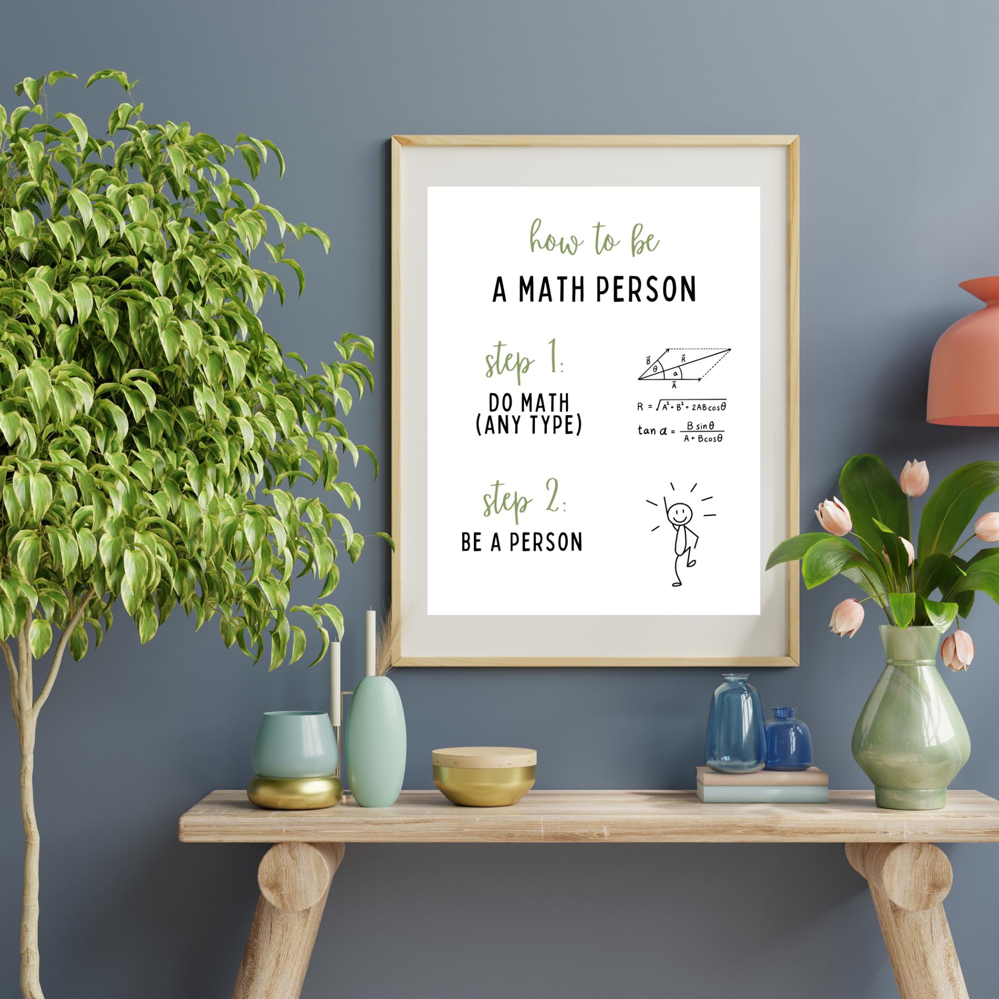 Math Poster, Math Classroom Decor, Math Teacher, Math Door Sign, Math Decorations, Classroom ...
