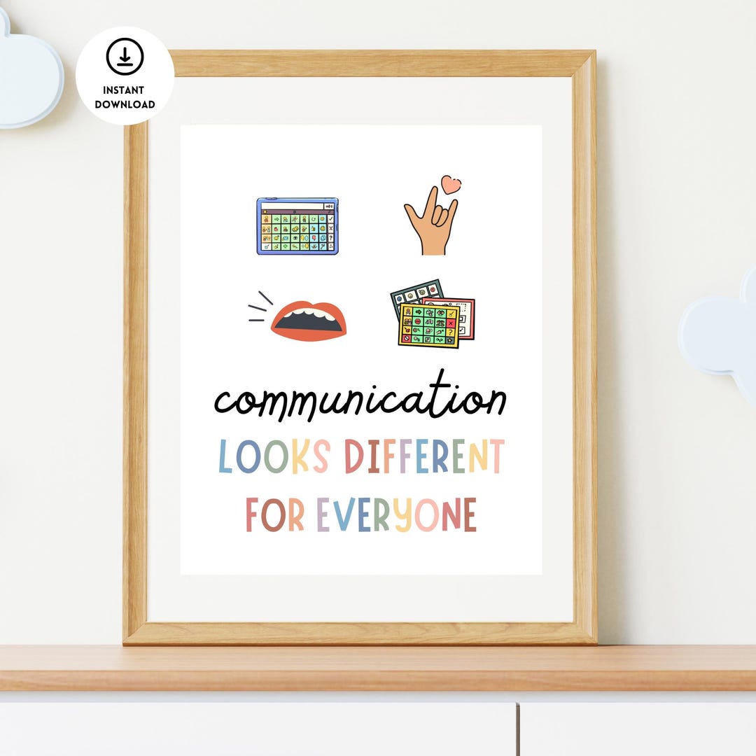 Communication Looks Different for Everyone, Speech Therapy Poster ...
