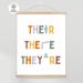 Their There and They're Poster, English Classroom Poster, English ...