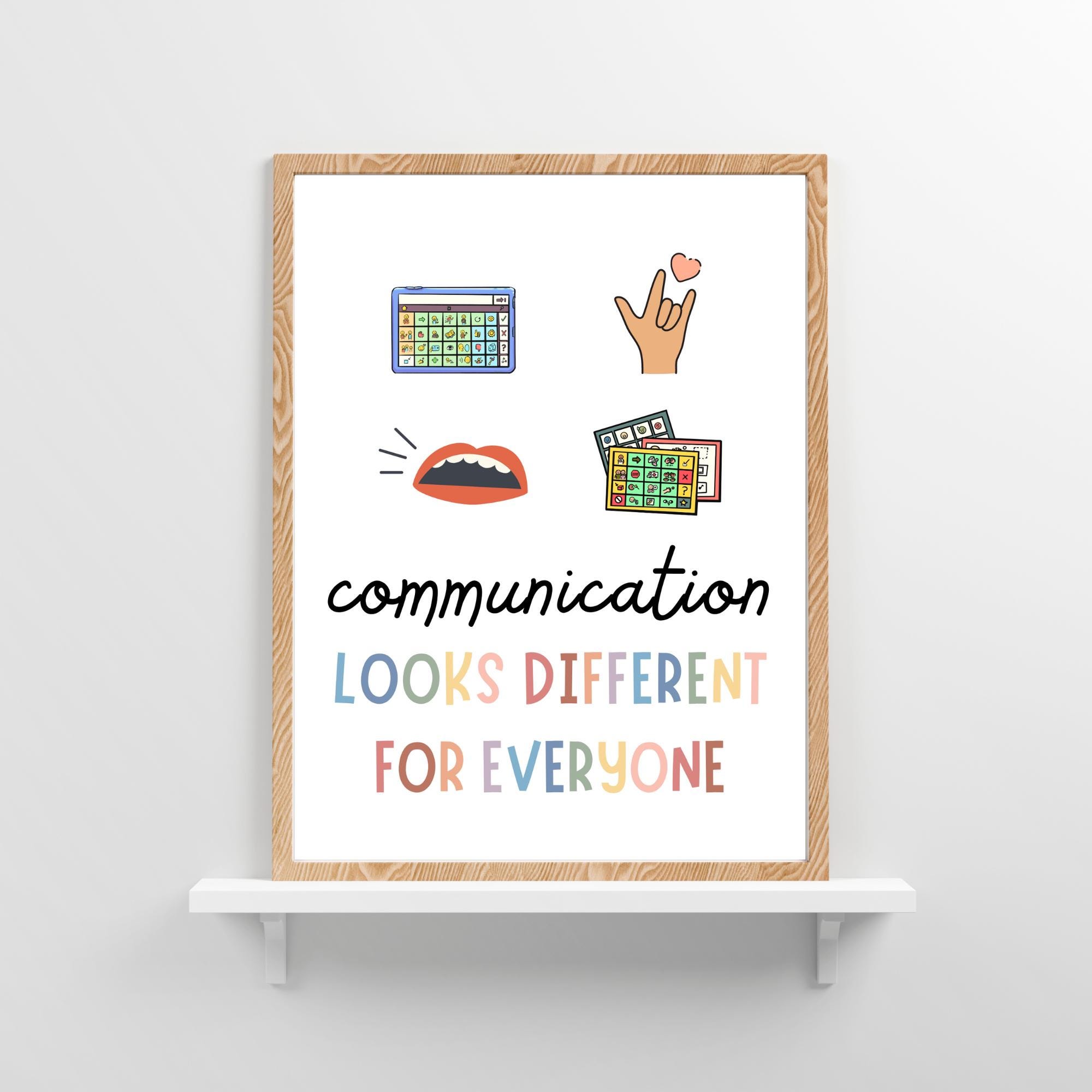 Communication Looks Different for Everyone, Speech Therapy Poster ...