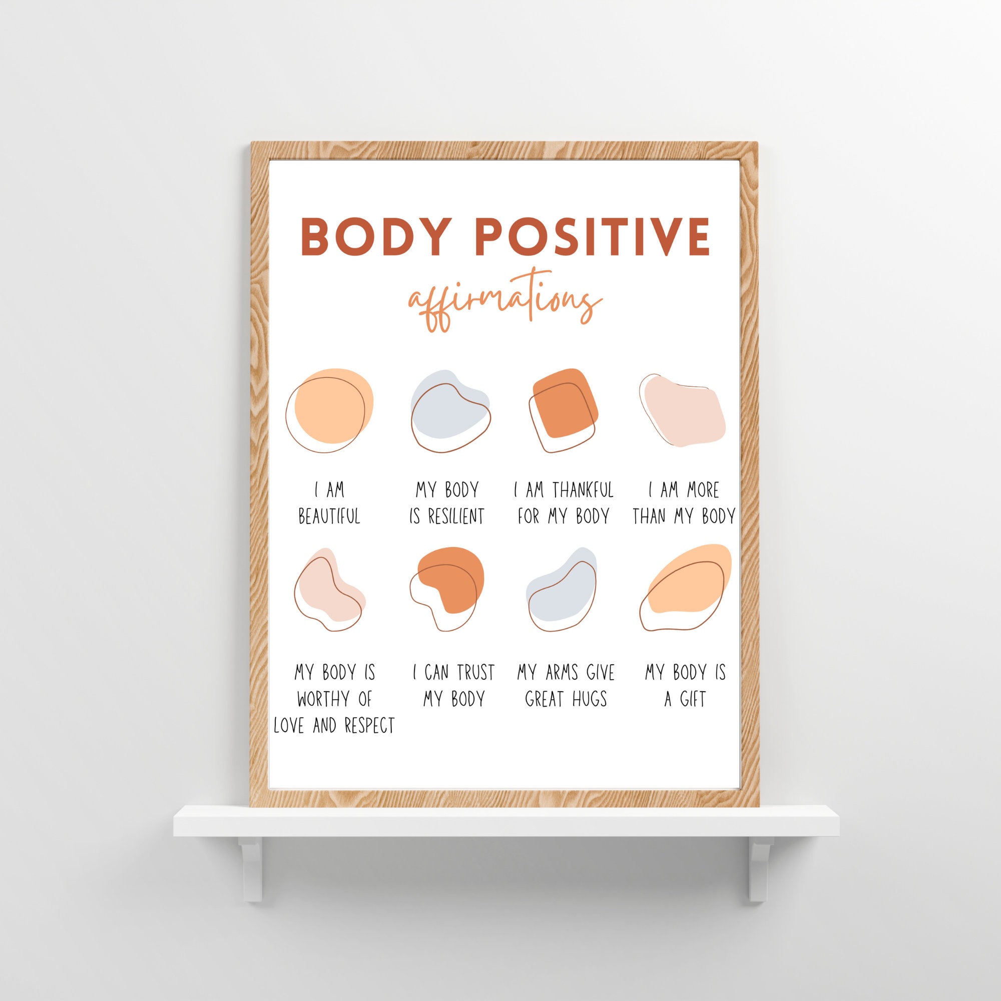 Body Positive Affirmations Poster, Therapy Office Decor, Psychology ...