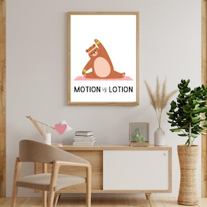 Motion is Lotion Poster, Physical Therapy Wall Art, Physical Therapy ...