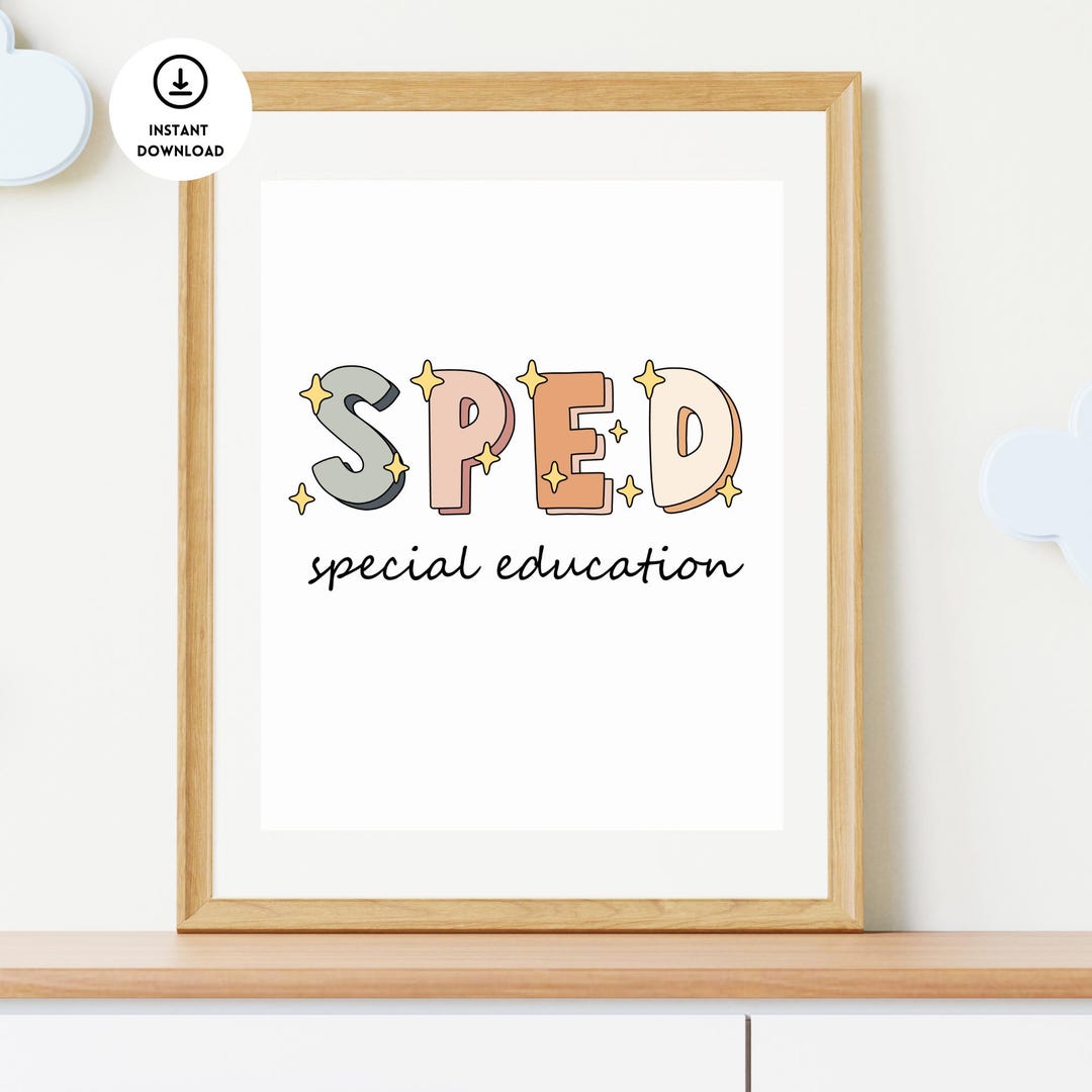 Special Education Poster, Special Education Teacher, SPED, SPED Wall ...