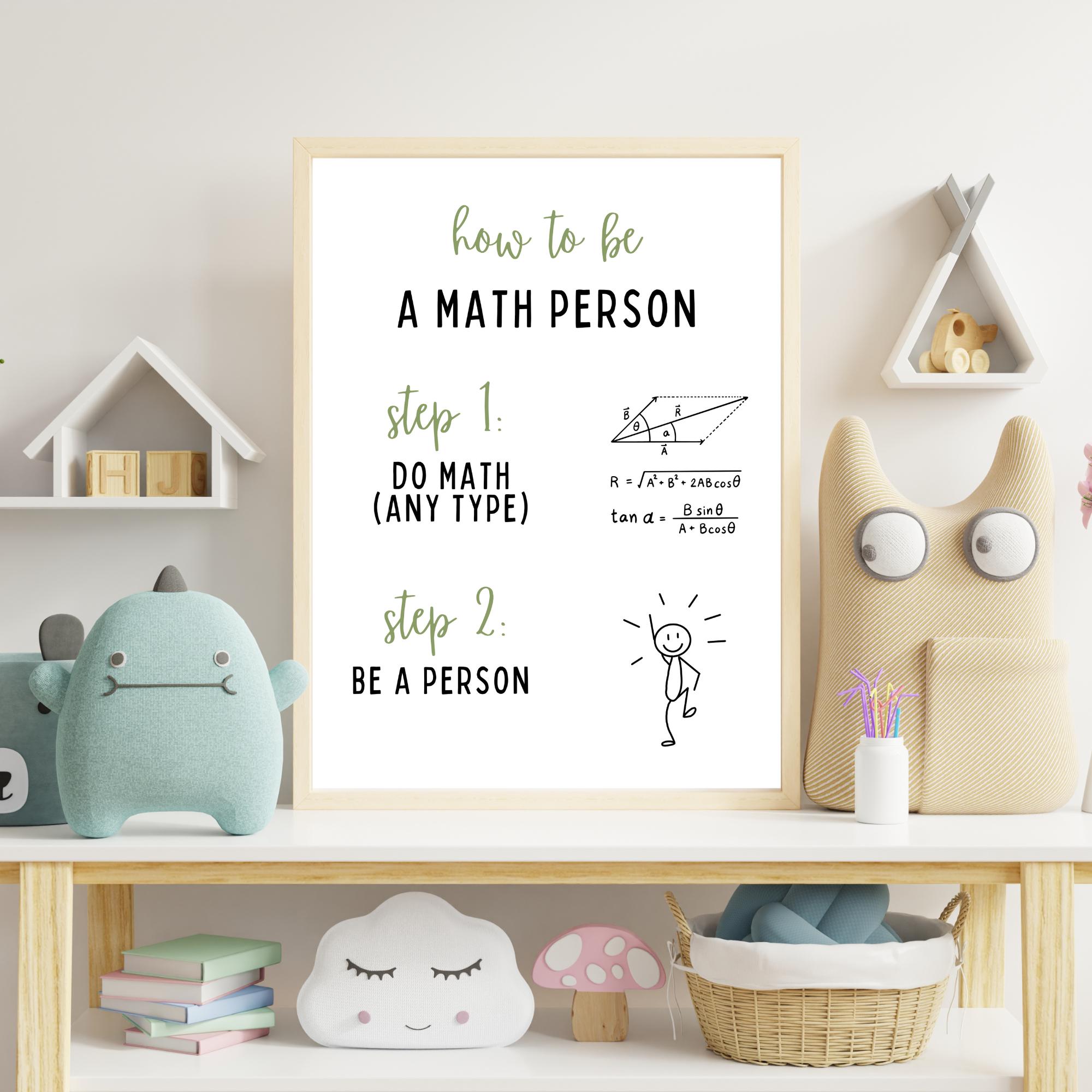 Math Poster, Math Classroom Decor, Math Teacher, Math Door Sign, Math ...