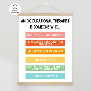 Occupational Therapist Poster, Occupational Therapy Room Decor, OT ...
