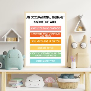 Occupational Therapist Poster, Occupational Therapy Room Decor, OT ...