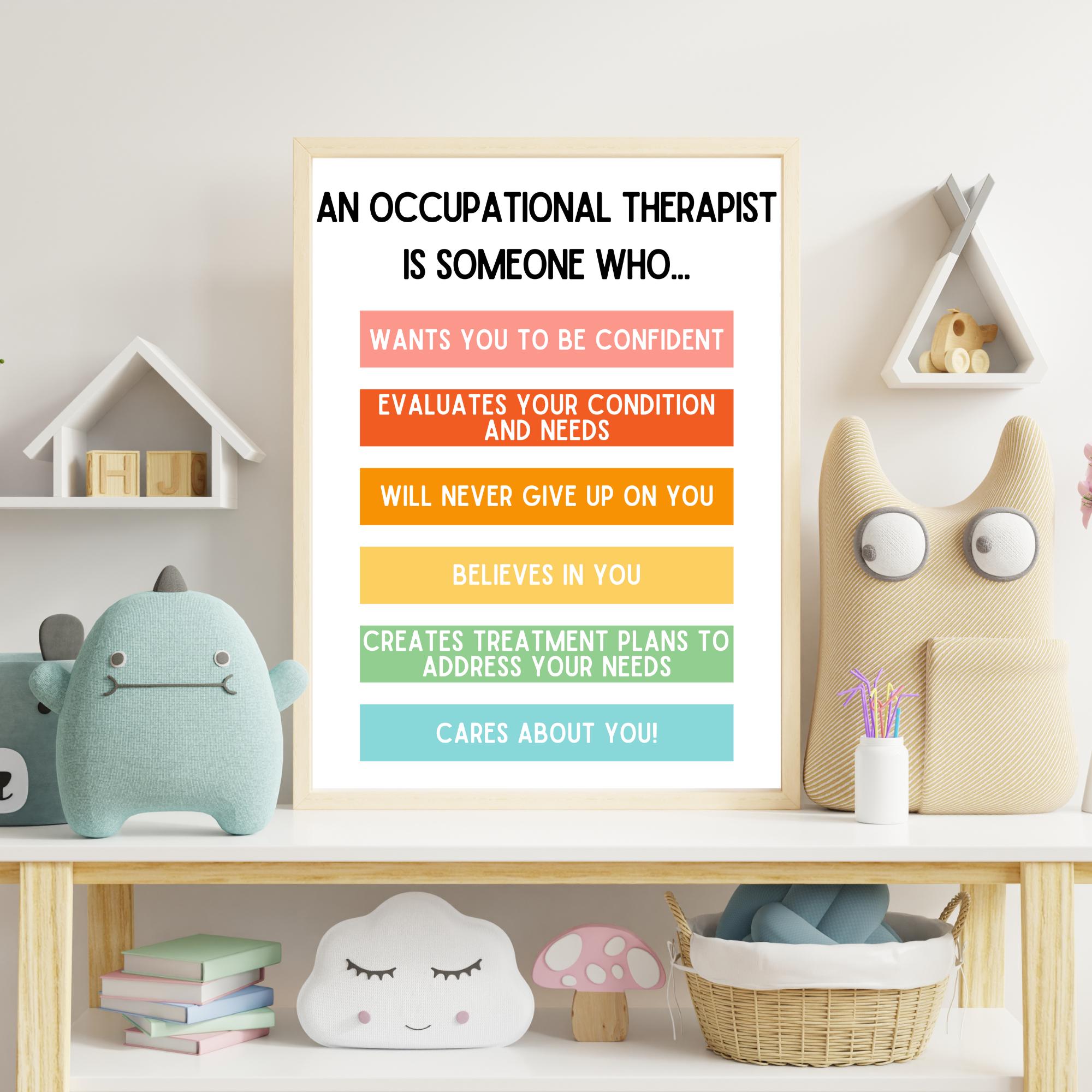 Occupational Therapist Poster, Occupational Therapy Room Decor, OT ...