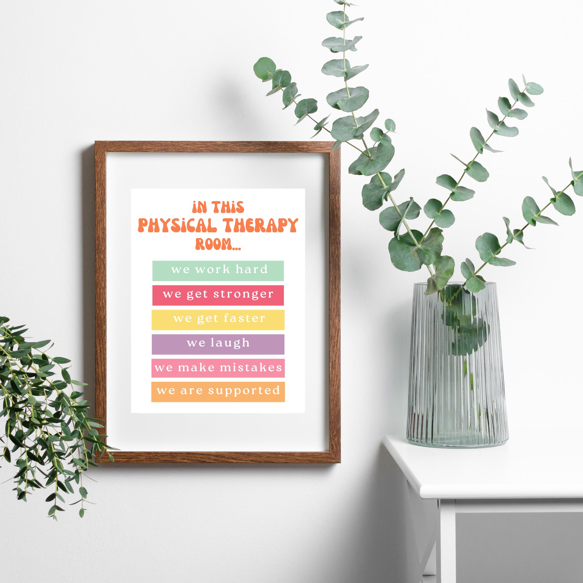 5 Groovy Physical Therapy Posters, Physical Therapy Office Decor ...