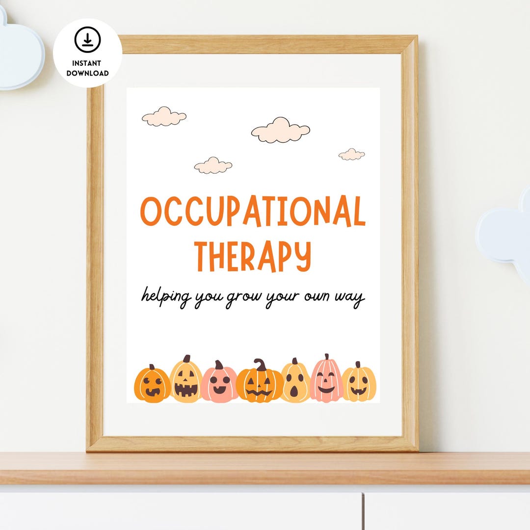 Fall Occupational Therapy Poster, Occupation Therapy Halloween Sign, OT ...