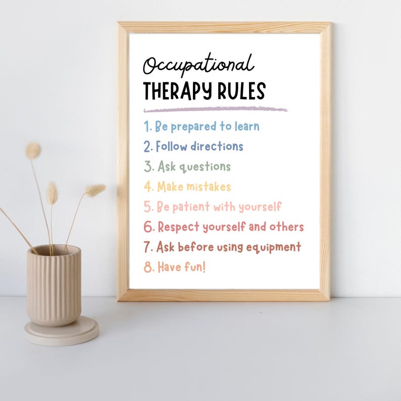 10 Occupational Therapy Posters, Occupational Therapy Office ...
