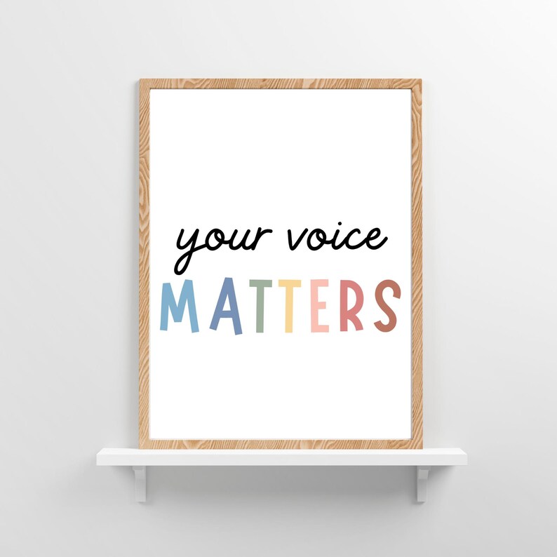 Your Voice Matters Poster, Speech Therapy Decor, Speech Room Poster ...