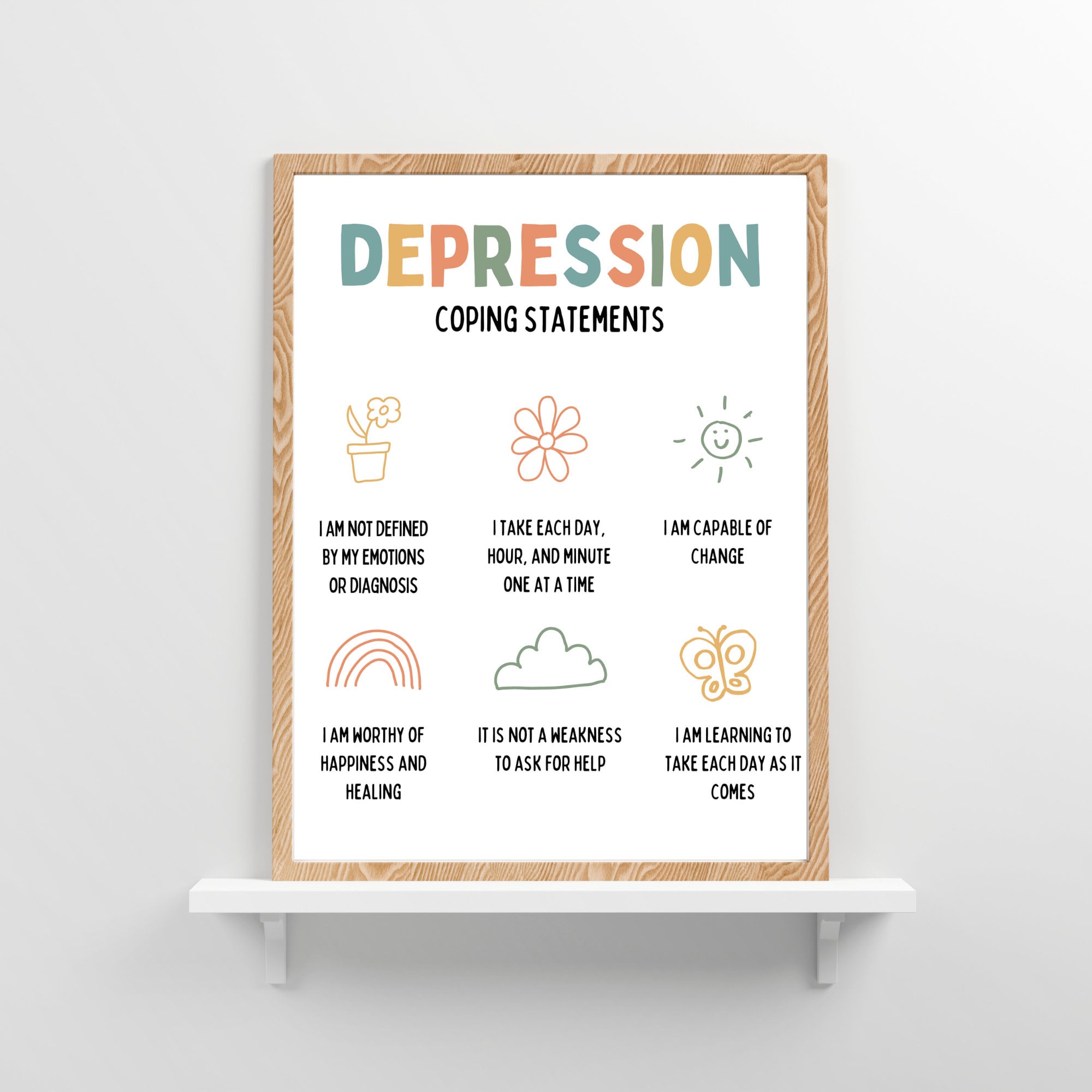 Depression Coping Statements Poster, Psychology Poster, Therapy Poster ...