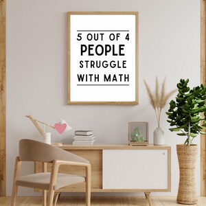 4 Math Poster Bundle, Math Classroom Decor, Funny Math Posters, Math ...